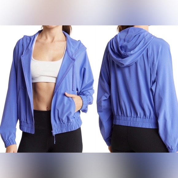 Zella Tops Z By Zella Interval Woven Full Zip Cropped Jacket Poshmark
